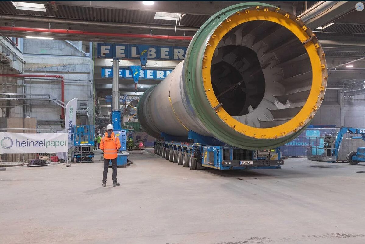 Felbermayr: 220 Tonnen Trommel für Heinzel Paper - Österreichische ...
